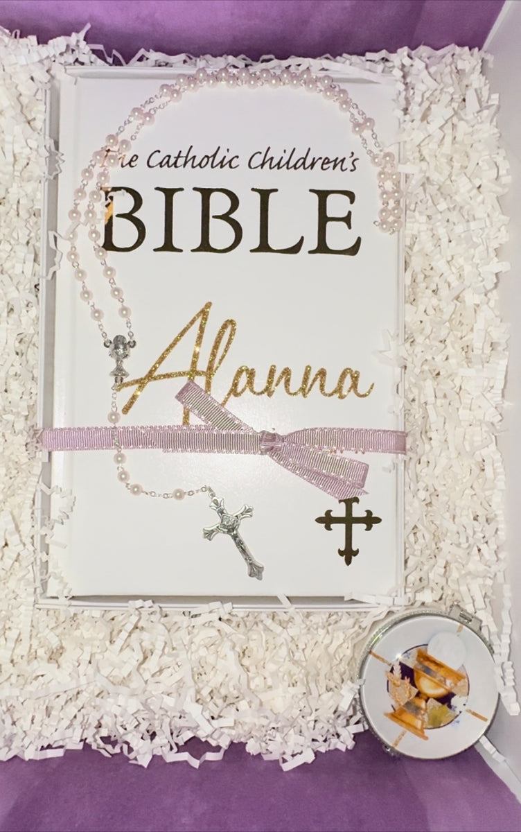 Personalised Children's Catholic Bible - Gift Box Set – Sweet Treasures ...